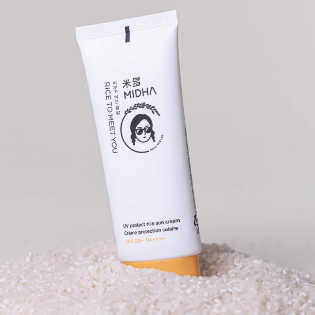 Crema solar con extracto de arroz de MIDHA – Amie World